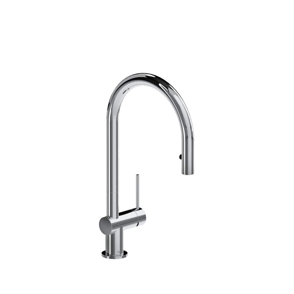 RIOBEL Azure Single-Handle Pull-Down Sprayer Kitchen Faucet in Chrome ...