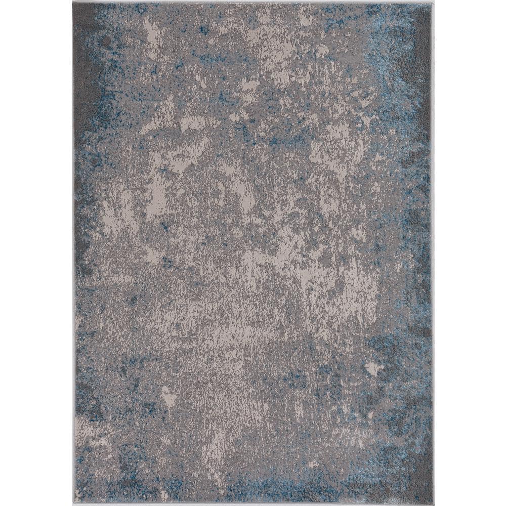 MILLERTON HOME Clara Silver/Blue 8 ft. x 10 ft. Ombre Coastal Area Rug MIL7131710X1010 - The ...