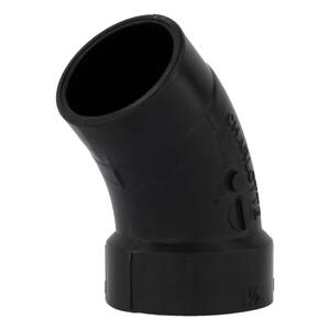 Charlotte Pipe 2 in. x 2 in. Acrylonitrile Butadiene Styrene (ABS) DWV 90-Degree Hub x Hub Elbow ...