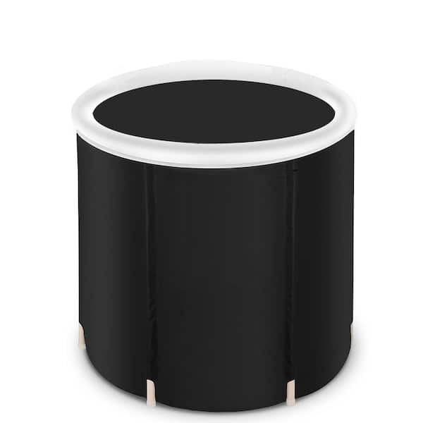 Sudzendf 1-Person Black Portable Spa Adult Spa Soaking Bucket Outdoor ...