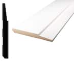 Alexandria Moulding 5/8 in. x 5-1/4 in. x 96 in. Primed MDF Baseboard ...