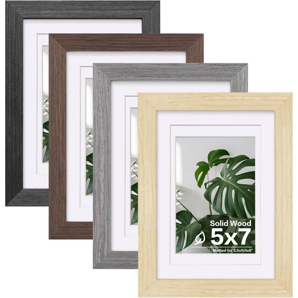 5x7 Mixed Wood Hanging Picture Frame Set of 4 Y02305 - The Home Depot