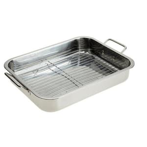 Stainless Steel Roasting Pan with Rack MW3553 - The Home Depot