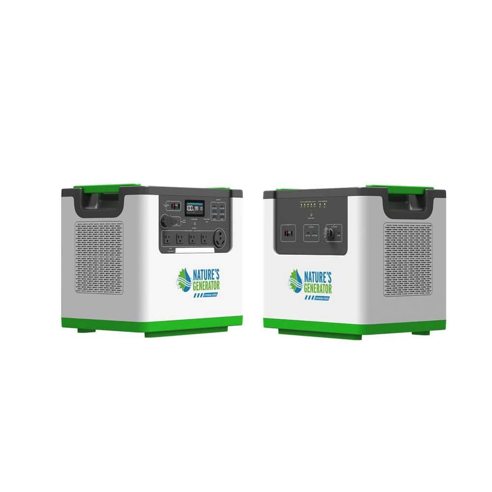 NATURE'S GENERATOR Lithium 3600-Watt Continuous / 7200-Watt Peak Push ...