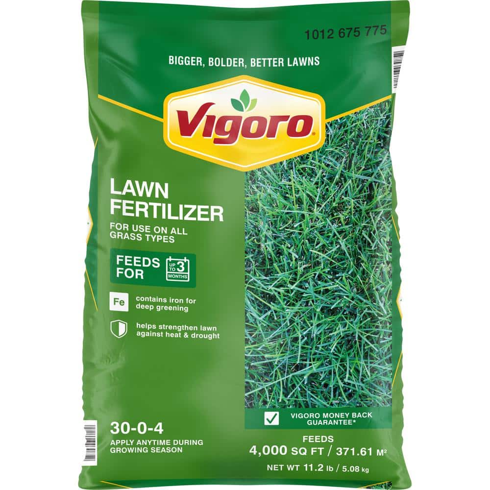 Vigoro Dry Lawn Fertilizer 30-0-4 4M 11.2 lb. 100551617 - The Home Depot