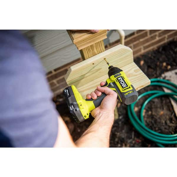 RYOBI ONE+ 18V Cordless 1/4 in. Impact Driver Kit with 1.5 Ah Battery ...