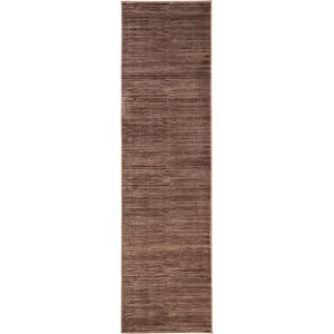 Purple Polypropylene 2 ft. 2 in. x 8 ft. Solid Color Indoor Runner Rug ...