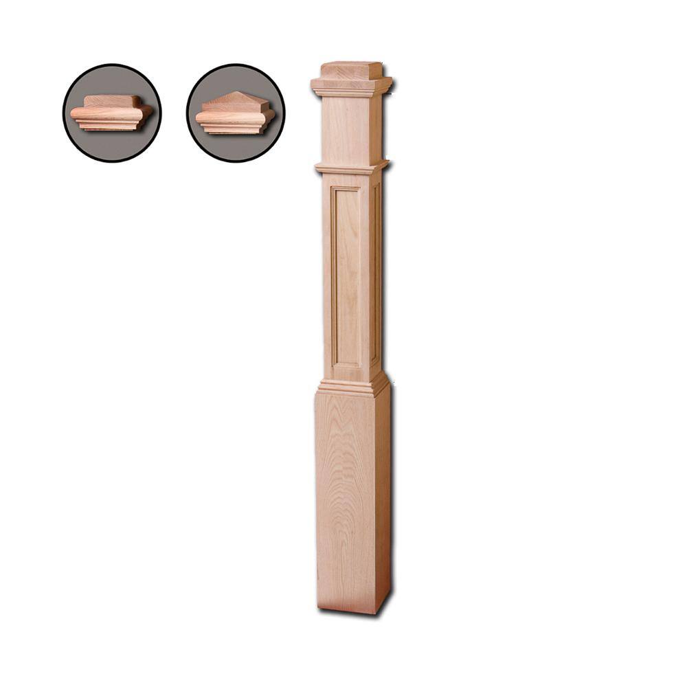 HOUSE OF FORGINGS 56 in. x 6-1/4 in. Red Oak Recessed Panel ...