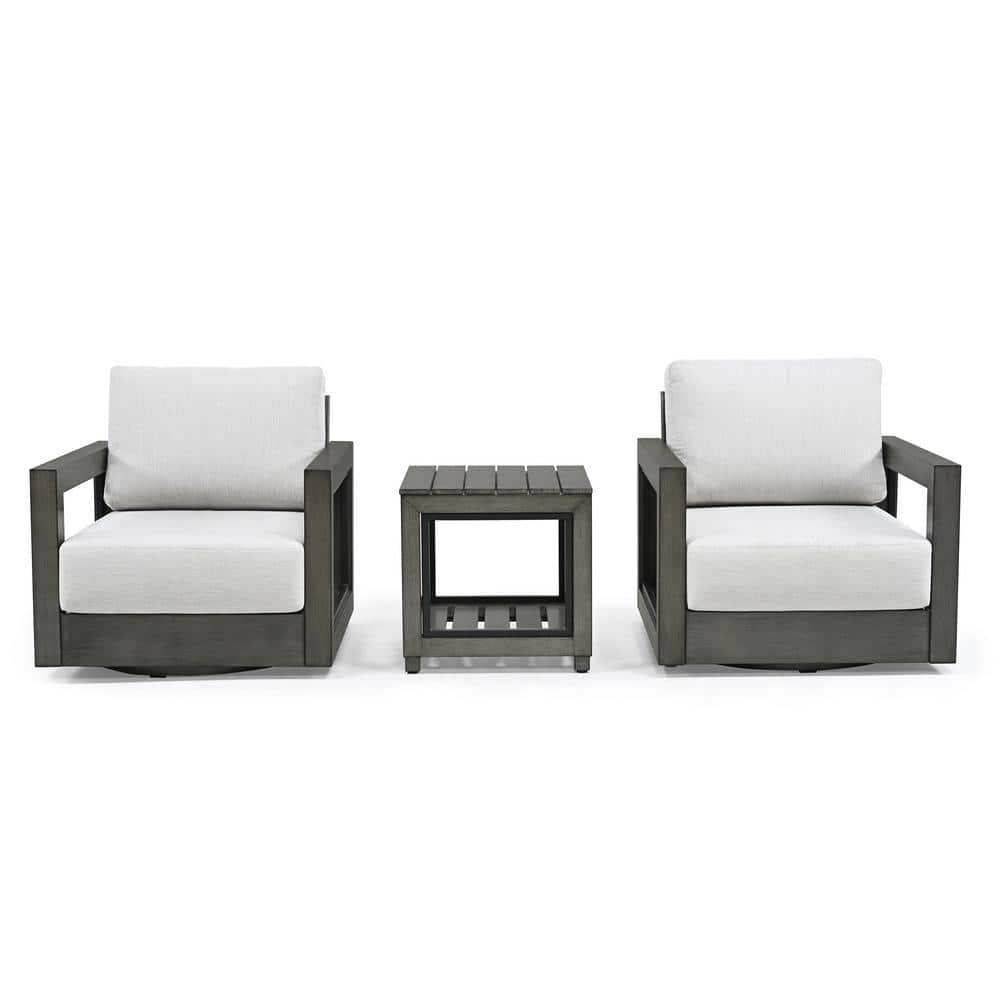 EGEIROSLIFE PureForm 3-Piece Aluminum Conversation Seating Set with ...