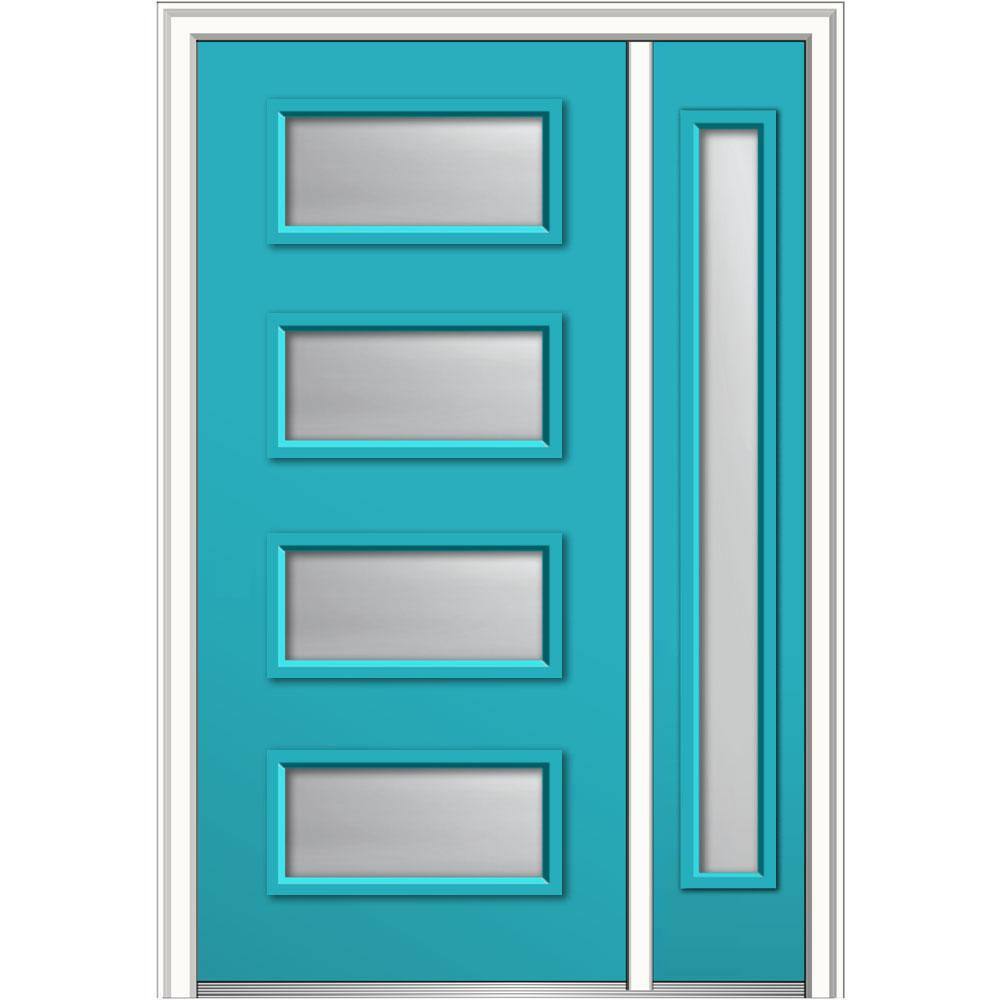 MMI Door 51 in. x 81.75 in. Celeste Clear Low-E Left-Hand 4-Lite ...