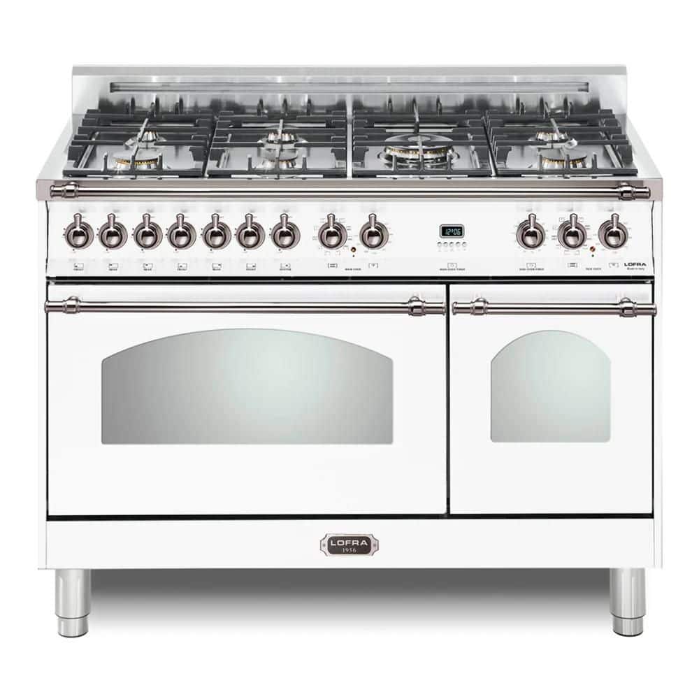 Lofra Dolcevita Series 48 in. 7 Burners Freestanding Dual Fuel Natural ...