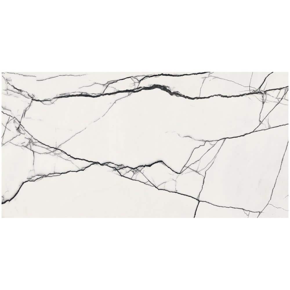 Ivy Hill Tile Magnus Breach 4 in. x 0.39 in. Polished Porcelain Marble ...