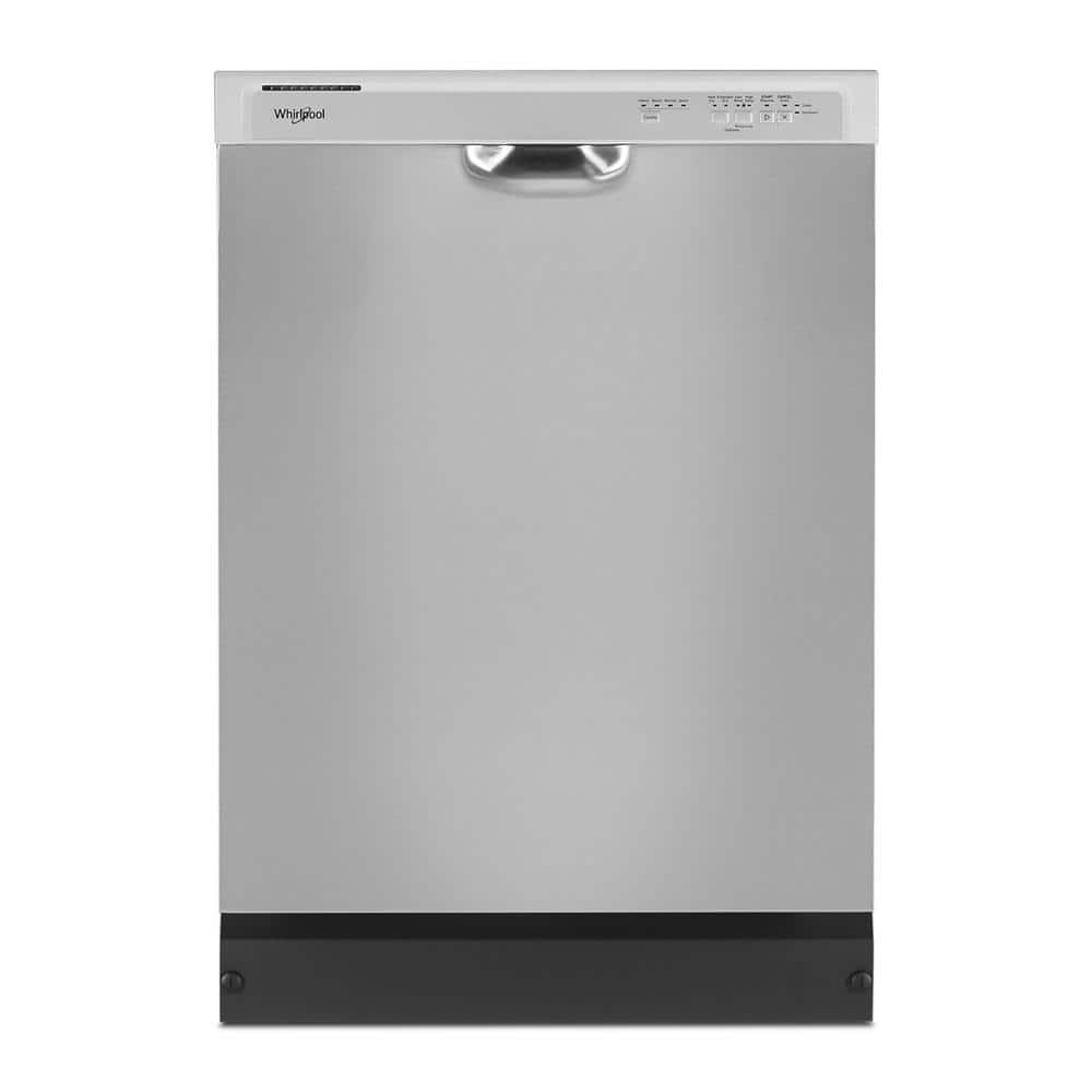 Whirlpool 24 in. Front Built-In Tall Tub 57 dBA Dishwasher in Stainless ...