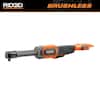 RIDGID 18V Brushless Cordless 3/8 in. Extended Reach Ratchet (Tool Only ...