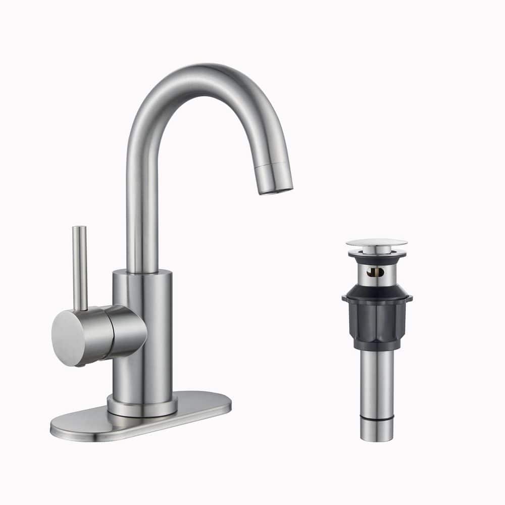 BYH build your home Single Handle Modern Bar Faucet With Swing Spout ...