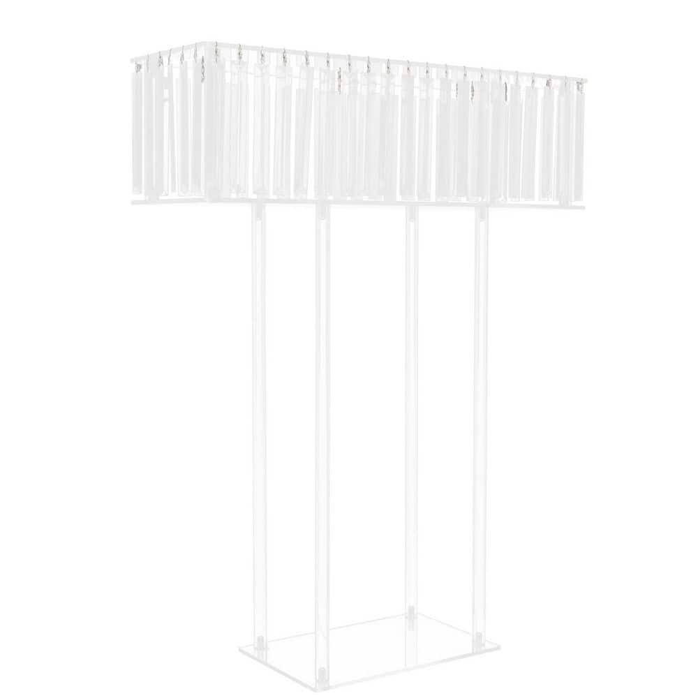 YIYIBYUS 23 in. x 30 in. Clear Modern Rectangular Acrylic Wedding Party ...