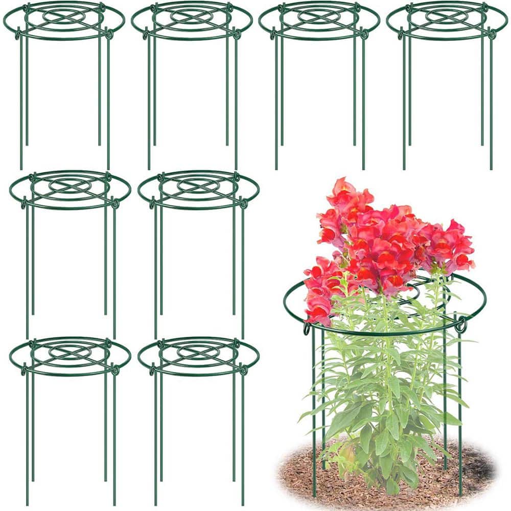 Phewnyzo 11.5 in. D x 16 in. H Peony Cages and Supports, Heavy Duty ...