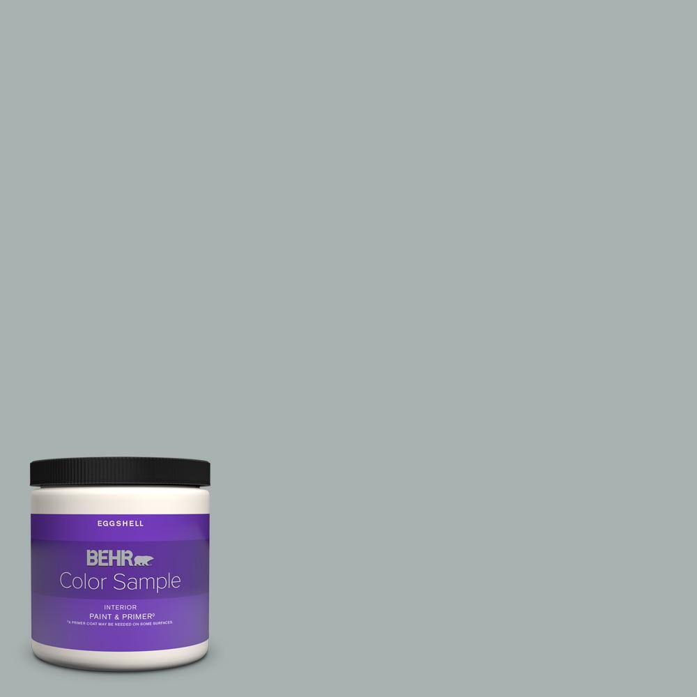 BEHR PREMIUM PLUS 8 oz. #730F-4 Flint Smoke Eggshell Enamel Interior ...