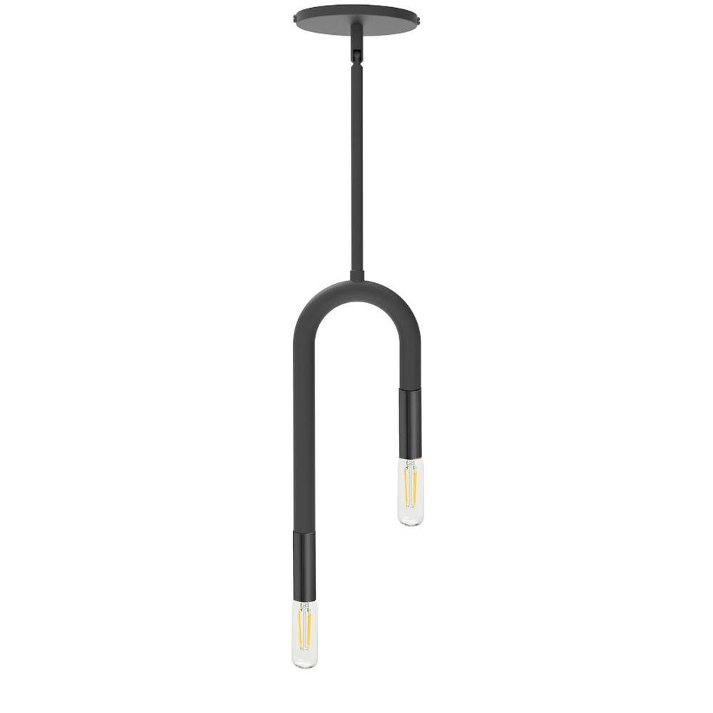 Dainolite Wand 2-Light Matte Black Modern Pendant Light WAN-152P-MB ...