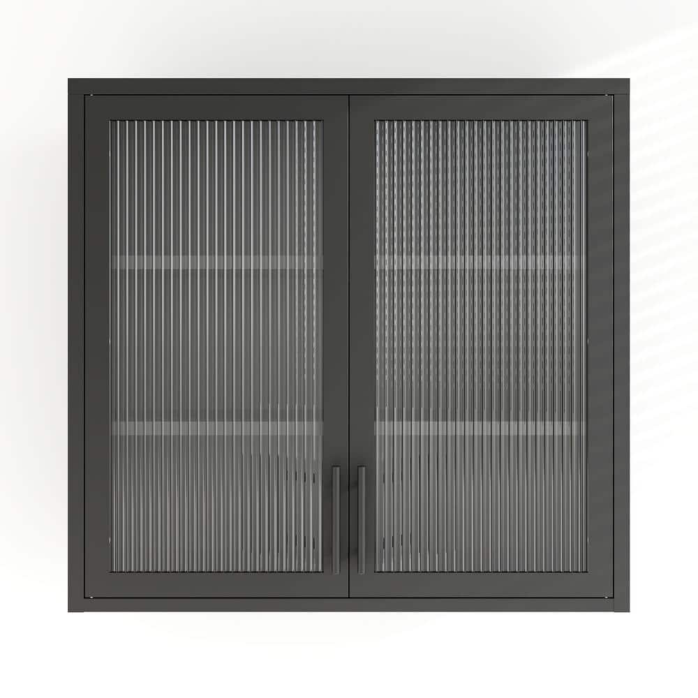 FUNKOL 31.5 in. W x 11.8 in. D x 30 in. H Ready to Assemble Steel Wall ...