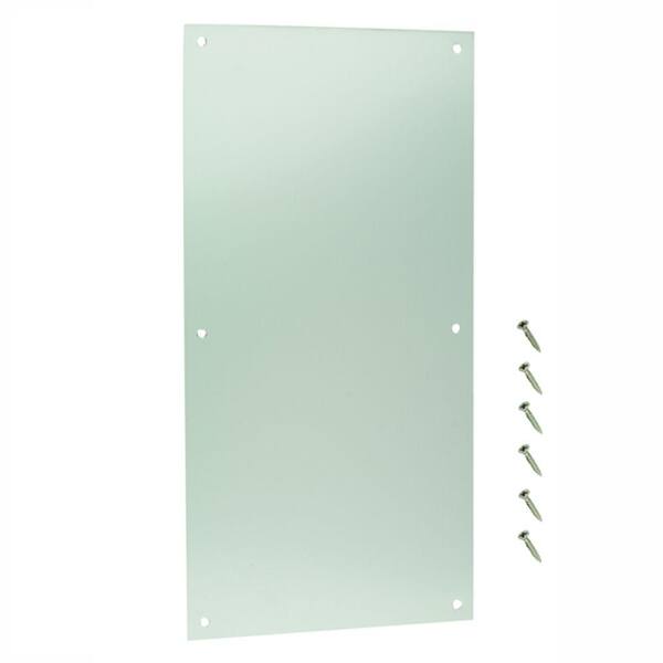 Everbilt 8 in. x 16 in. Satin Aluminum Push Plate 65592.0 - The Home Depot
