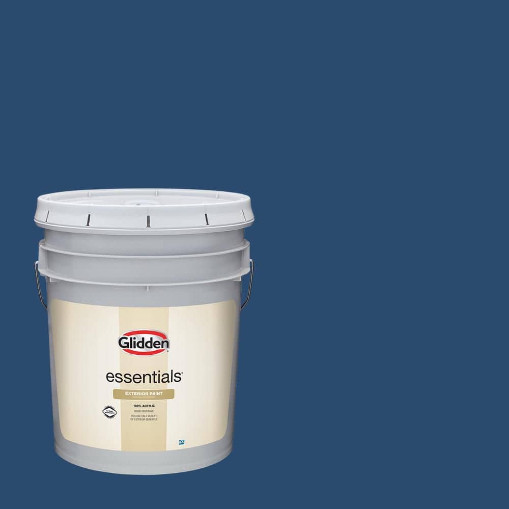 Glidden Essentials 5 gal. PPG1160-7 Blue Tang Satin Exterior Paint ...