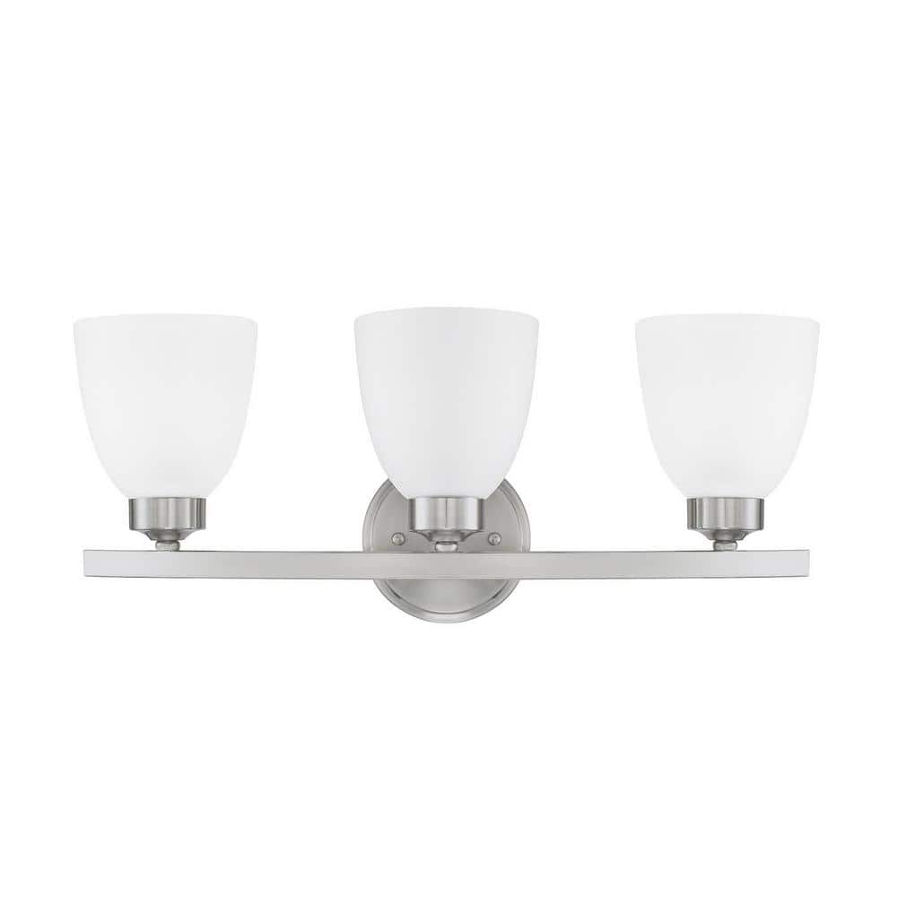HOMEPLACE LIGHTING 21 in. W x 8.5 in. H x 7.5 in. E 3-Light Soft White ...