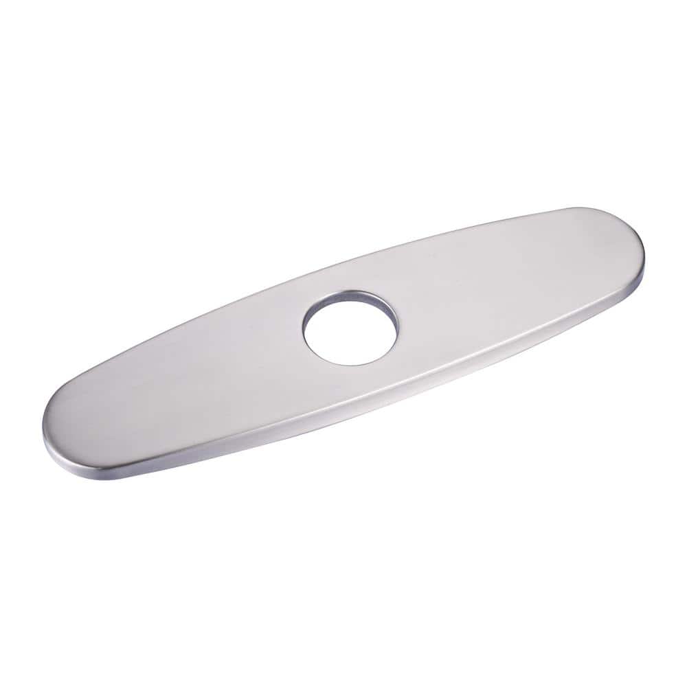 ALEASHA 10 in. Escutcheon Plate in Brushed Nickel AL-6G08 - The Home Depot