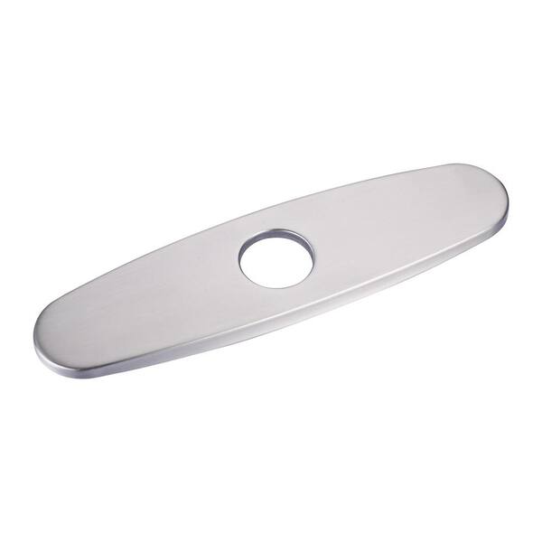 ALEASHA 10 in. Escutcheon Plate in Brushed Nickel AL-6G08 - The Home Depot