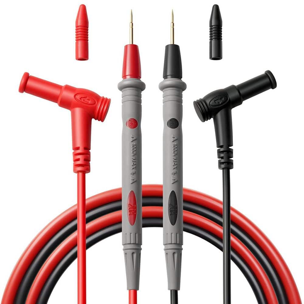 EKIEUDL 40. 5in Heavy Duty Silicone Multimeter Test Leads with Gold ...