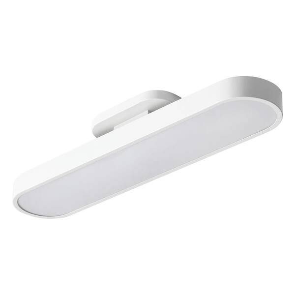 INNOBULE 27.5 in. White 36W Adjustable Acrylic Linear Modern Flush ...