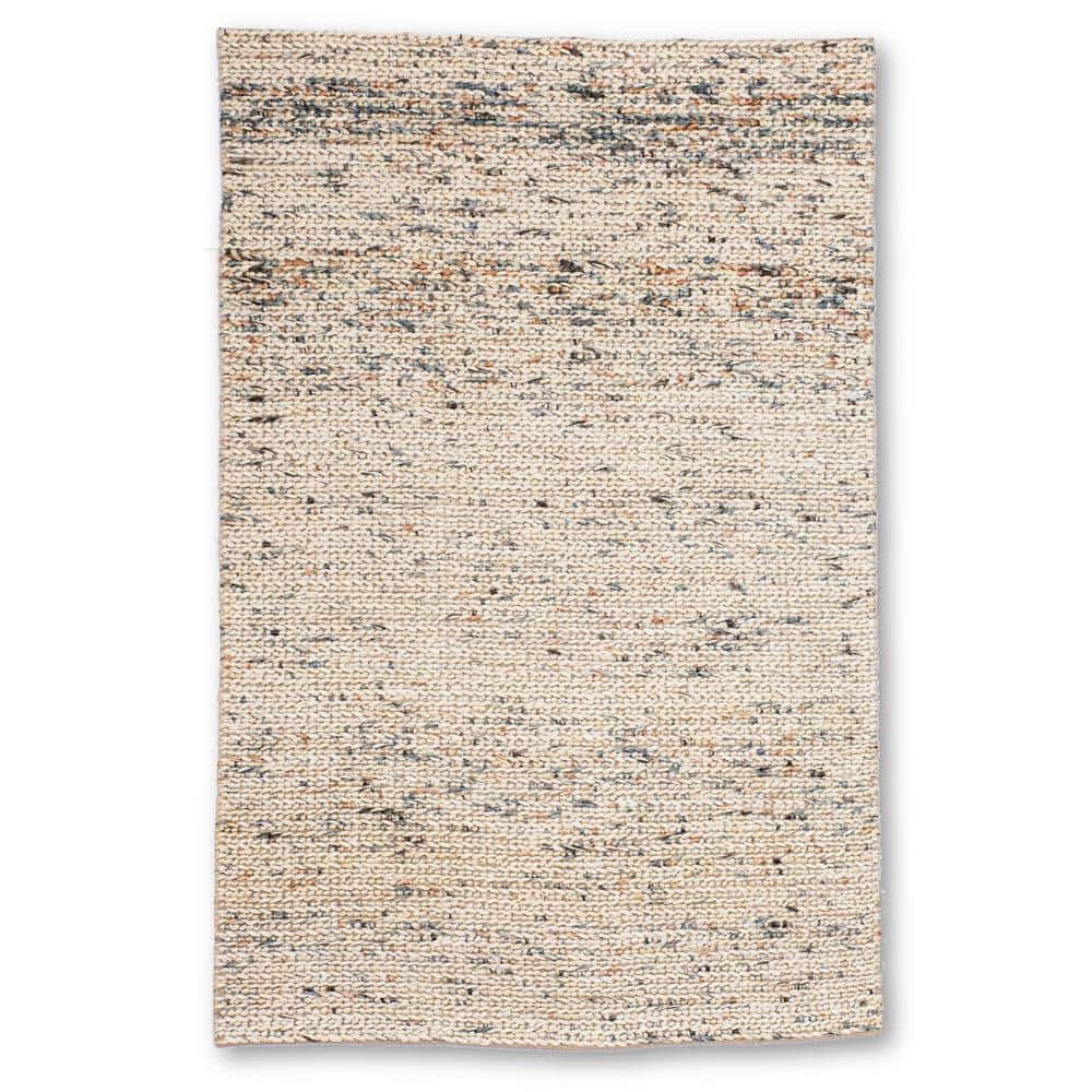 9 ft. x 12 ft. Jute/Cotton Area Rug Handmade Geometric Flatweave Grey ...