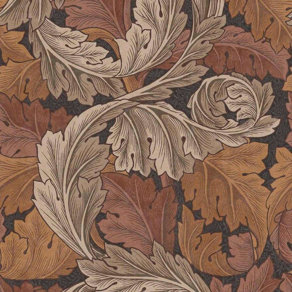 WILLIAM MORRIS AT HOME Acanthus Burnt Orange Wallpaper Sample 12422494 ...