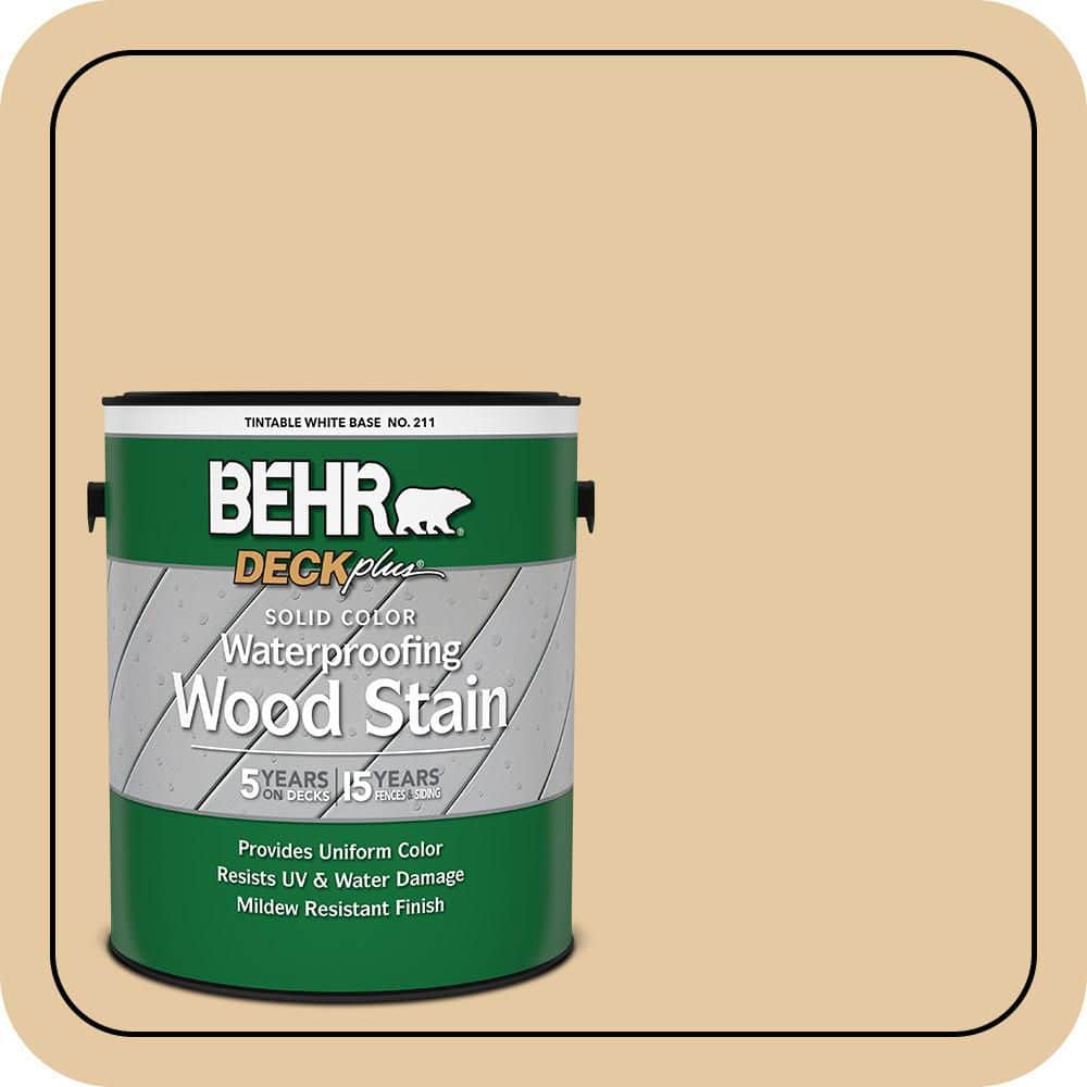 BEHR DECKplus 1 gal. #SC-133 Yellow Cream Solid Color Waterproofing ...