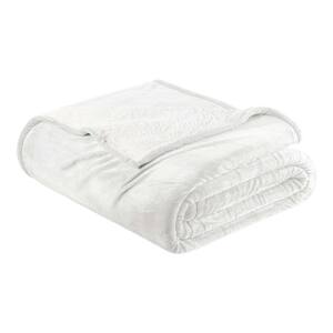 FRESHFOLDS Velvet Plush Reversible Sherpa Blanket, Lilac, King ...