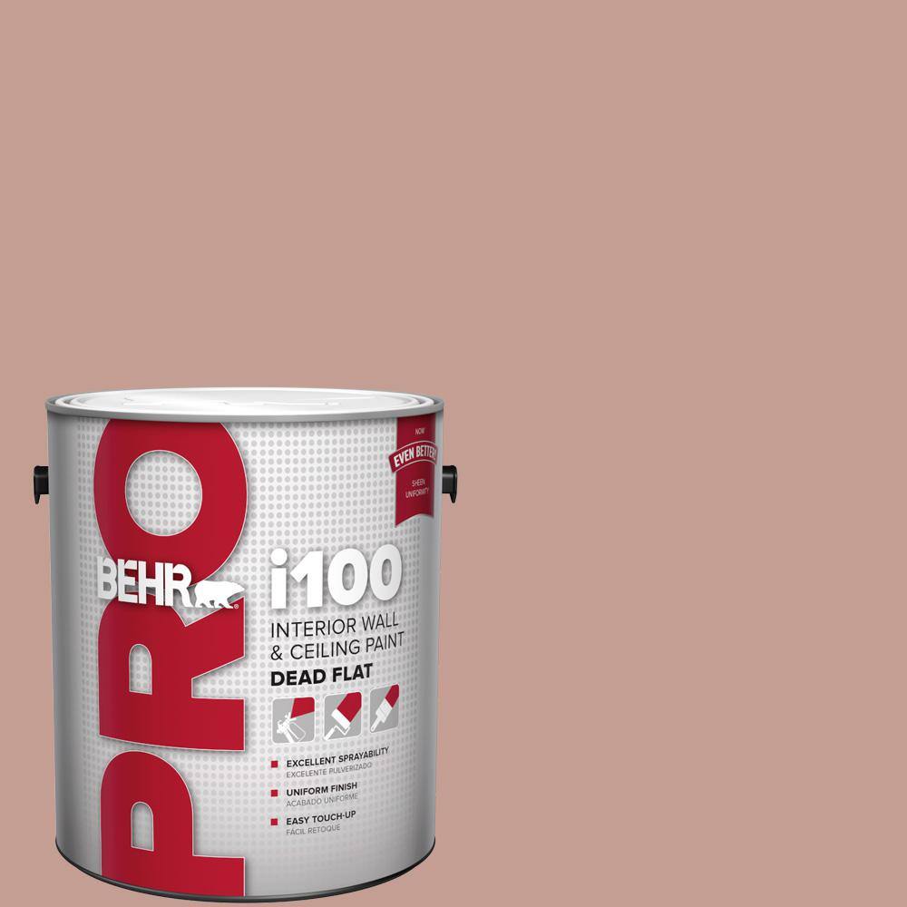 BEHR PRO 1 gal. #S170-4 Retro Pink Dead Flat Interior Paint PR10501 ...