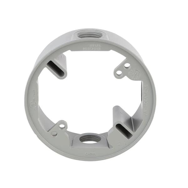 Commercial Electric 4 in. Round Metallic Weatherproof Extension Ring ...