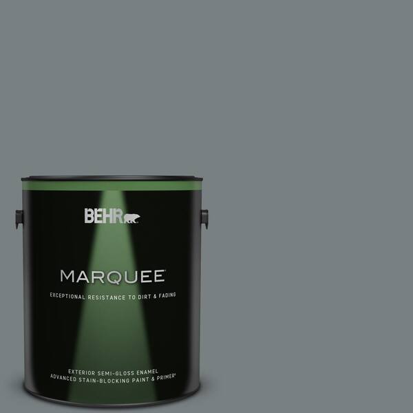 BEHR MARQUEE 1 gal. #N450-5 Intergalactic Semi-Gloss Enamel Exterior ...