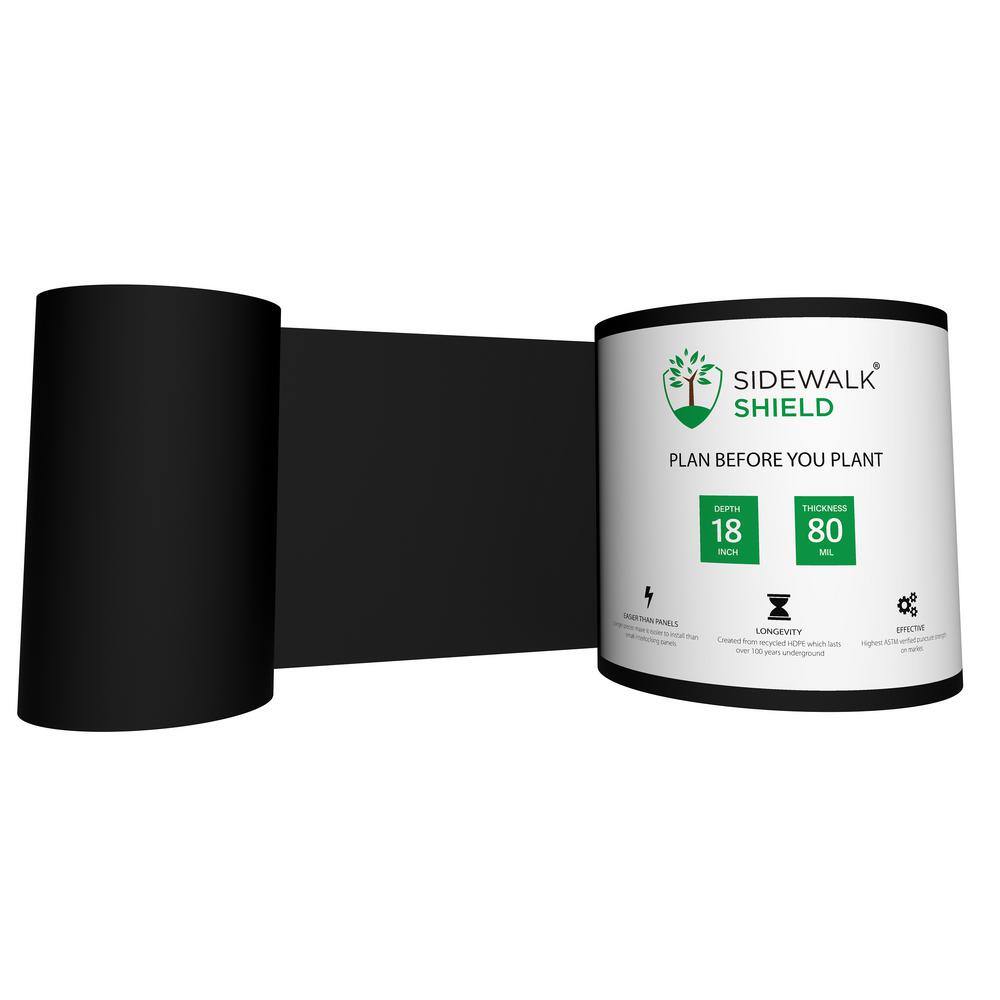 Sidewalk Shield Tree Root Barrier 18 in. x 175 ft. Polyethylene Root ...