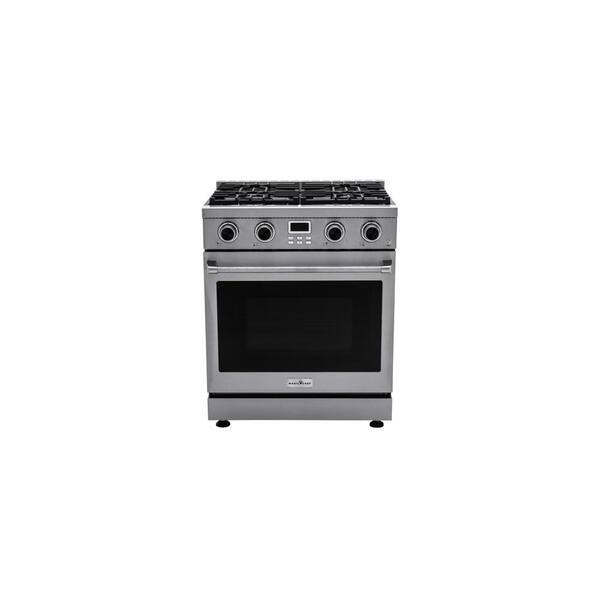 Magic Chef 30 in. 4 -Burner Slide-in Gas Range in Stainless with ...