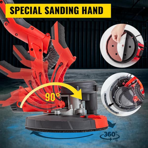 Dust Collection Sander CO-Z 850W Drywall Sander With Vacuum - 5-Speed ...