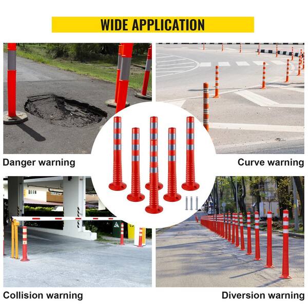 Tactical Gear VEVOR Adjustable Traffic Delineator Post Cones, 4 Pack ...