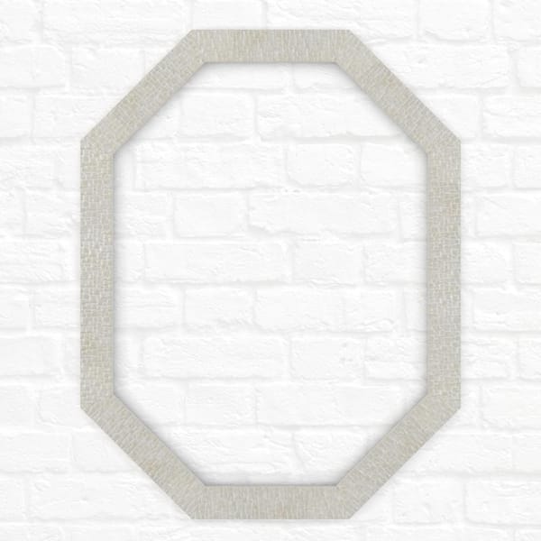 Delta 26 in. x 34 in. (M2) Octagonal Mirror Frame in Stone Mosaic FRMM2 ...