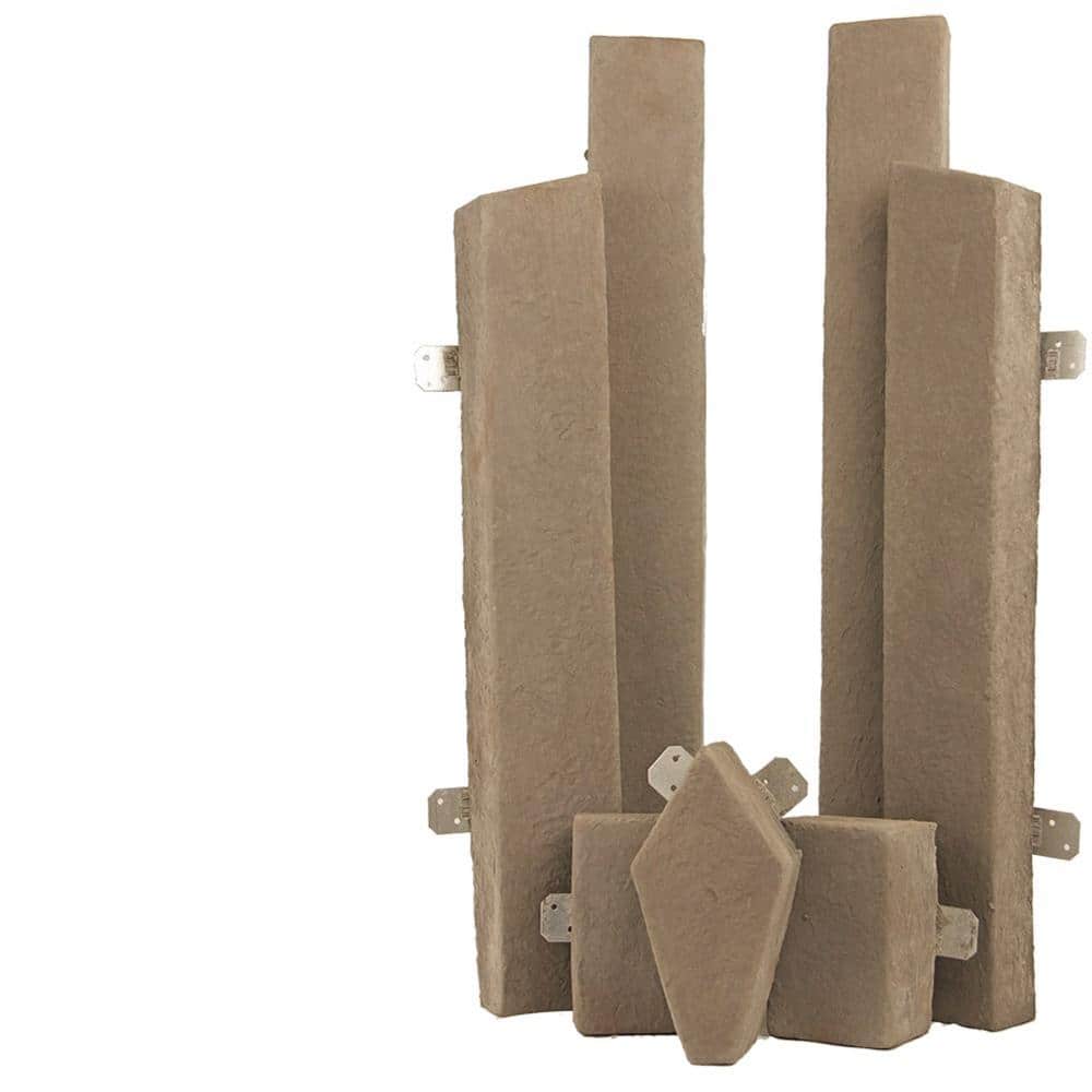 M-Rock Manufactured Concrete Fireplace Trim Kit-Brown mrfireplaceb ...