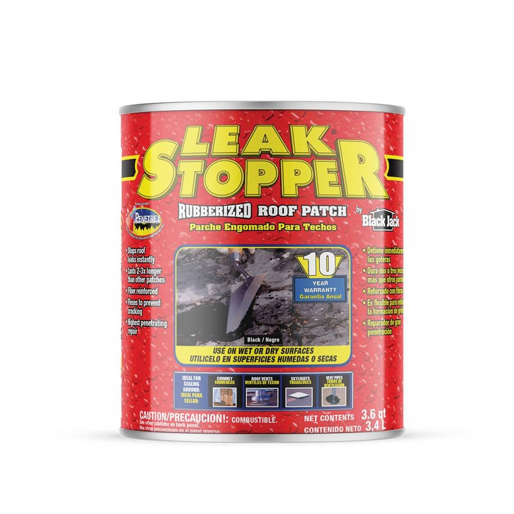 Leak Stopper 0.9 Gal. Rubberized Roof Patch 0311-GA-4 - The Home Depot