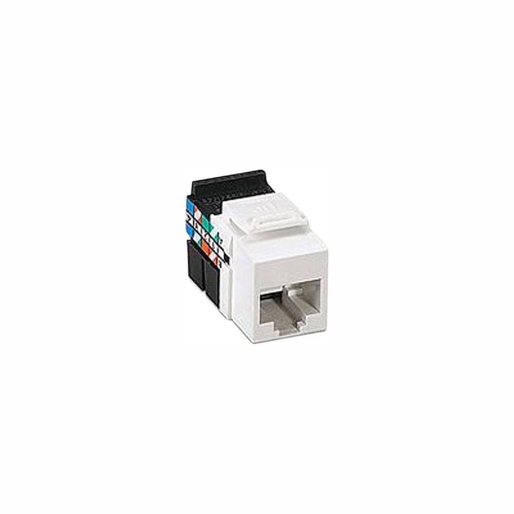 Leviton QuickPort CAT 3 Connector, Light Almond 41108-RT3 - The Home Depot