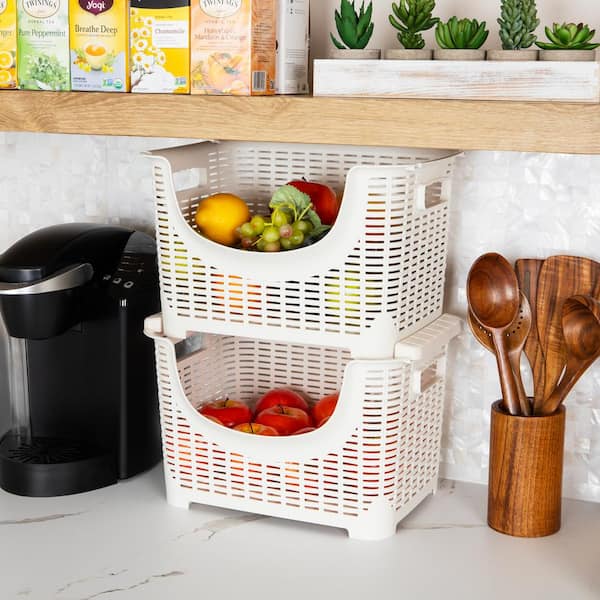Mind Reader 3 Tier Stackable Rolling Storage Bins