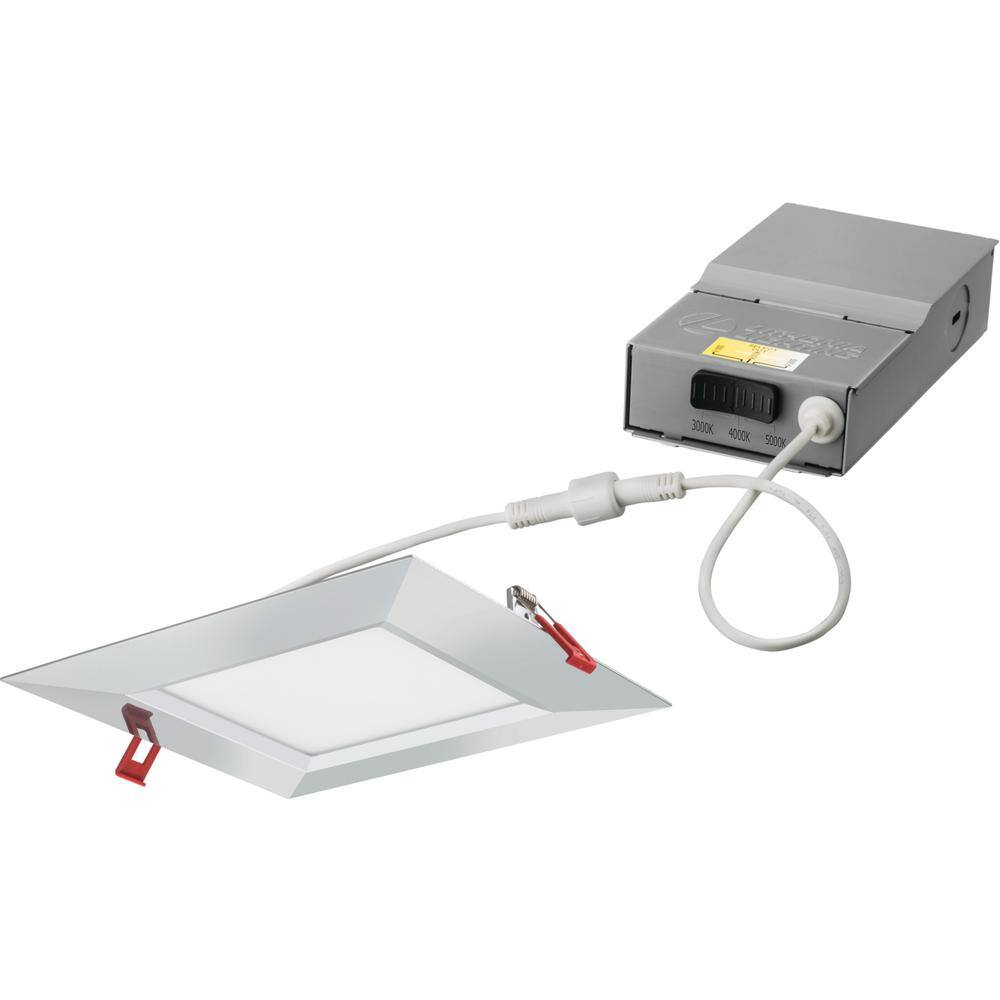 Lithonia Lighting Wafer 8 in. Nickel Selectable New Construction or ...