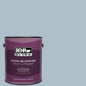 BEHR ULTRA 1 gal. #570E-3 Liberty Gray Extra Durable Semi-Gloss Enamel ...