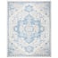 SAFAVIEH Micro-Loop Light Blue/Ivory 9 ft. x 12 ft. Border Area Rug ...